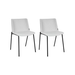 Beliani 2er-Set Esszimmerstuhl ESBON in Grau/Schwarz | Gr.: onesize