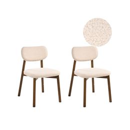 Beliani 2er-Set Esszimmerstuhl MILLS in Braun/Beige | Gr.: onesize