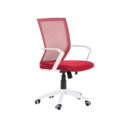 Beliani B&uuml;rostuhl RELIEF in Rot/Wei&szlig; - (W) 55 x (H) 96 x (L) 55 cm | Gr.: onesize