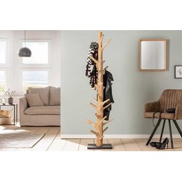Riess Ambiente Massiver Garderobenst&auml;nder TREE NATURE 170cm natur Holz Kleiderst&auml;nder Riess-Ambiente