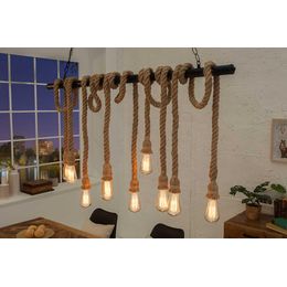 Riess Ambiente Maritime H&auml;ngeleuchte SEVEN SEAS II 120cm Seil Lampe mit 10 Leuchten Riess-Ambiente