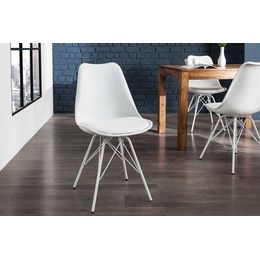 Riess Ambiente Retro Stuhl SCANDINAVIA MEISTERST&Uuml;CK wei&szlig; Riess-Ambiente Esszimmerstuhl K&uuml;chenstuhl