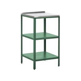Beliani Gartenk&uuml;che VILAMA in Gr&uuml;n/Silber - (W) 50 x (H) 90 x (L) 50 cm | Gr.: onesize