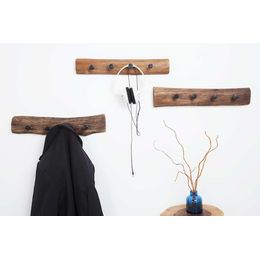 Riess Ambiente Massive Wandgarderobe HEMINGWAY 50cm natur aus recyceltem Teakholz Riess-Ambiente