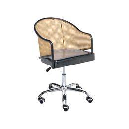 Beliani B&uuml;rostuhl REDDING in Schwarz/Silber/Braun - (W) 50 x (H) 77 x (L) 50 cm | Gr.: onesize