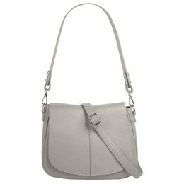 CLUTY Umh&auml;ngetasche echt Leder in grau | Gr.: onesize