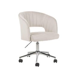Beliani B&uuml;rostuhl KATONAH in Beige/Schwarz/Silber - (W) 57 x (H) 78 x (L) 57 cm | Gr.: onesize