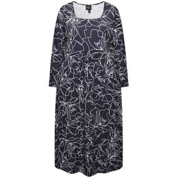 Ulla Popken Kleid Damen Gr&ouml;&szlig;e 54/56 schwarz / wei&szlig; Sommerkleid