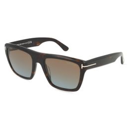 Tom Ford FT1077 ALBERTO | Unisex-Sonnenbrille | Fassung: Vollrand, Quadratisch, Acetat, Havanna Dunkel | Glasfarbe: Braun Verlaufend