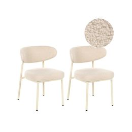 Beliani 2er-Set Esszimmerstuhl UNITY in Beige | Gr.: onesize