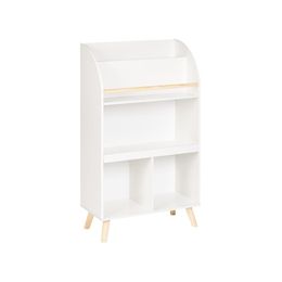 Beliani B&uuml;cherregal LILOET in Wei&szlig;/Braun - (W) 60 x (H) 102 x (L) 30 cm | Gr.: onesize