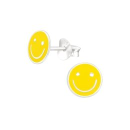 Alexander York Ohrringe, Ohrstecker SMILEY gelb in 925 Sterling Silber, 2-tlg. | Gr.: onesize