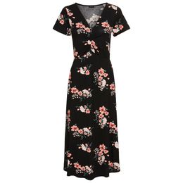 Laura Scott Kleid Damen Gr&ouml;&szlig;e 46 dunkelgr&uuml;n / pink / schwarz Sommerkleid