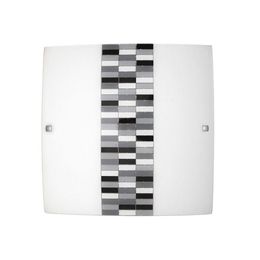 Licht-Erlebnisse Wandlampe (B)40 x (H)40 cm in Milchglas Schwarz Grau | Gr.: onesize