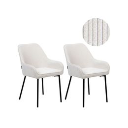 Beliani 2er-Set Esszimmerstuhl LOVERNA in Wei&szlig;/Schwarz | Gr.: onesize