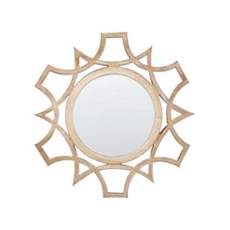 Beliani Dekospiegel ZAPOPAN in Braun/Wei&szlig; - (W) 60 x (H) 60 x (L) 2 cm Vertikal | Gr.: onesize