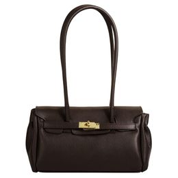 Forty degrees Handtasche Morvina echt Leder in dunkelbraun | Gr.: onesize