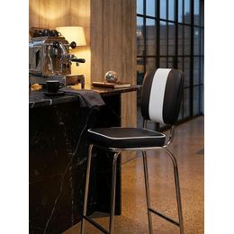 KADIMA DESIGN Barstuhl American Diner 50er Jahre Retro Wei&szlig; in Schwarz | Gr.: onesize