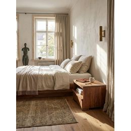 KADIMA DESIGN Nachttisch MUMBAI Massiv-Holz Nacht-Kommode 30 cm 1 Schublade in Akazie | Gr.: onesize