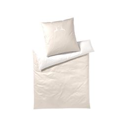 Elegante Bettw&auml;sche Alpenchic Hirsche in natur | Gr.: 155 x 220 + 80 x 80 cm