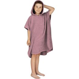 Normani Badeponcho aus Bio-Baumwolle f&uuml;r Kinder in Rosa | Gr.: 60 x 60 cm