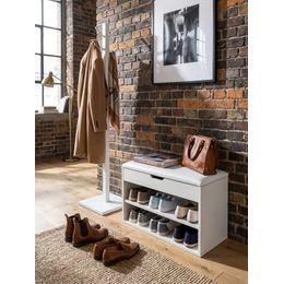 KADIMA DESIGN Schuhbank mit Sitzfl&auml;che Garderoben-Bank Holz 60 x 40 x 30 cm, in Wei&szlig; | Gr.: onesize