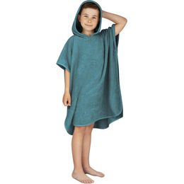 Normani Badeponcho aus Bio-Baumwolle f&uuml;r Kinder in Petrol | Gr.: 75 x 75 cm