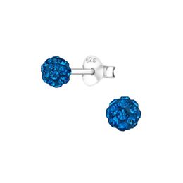 Alexander York Ohrstecker BALL KRISTALL capri blue in 925 Sterling Silber, 2-tlg. | Gr.: onesize