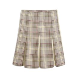 Puma Skirt 'T7 Pleated Tartan' female size 38 Brown / Light grey