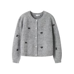 name it Strickjacke in Grey Melange | Gr.: 158/164