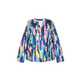 Swirly Women Plus Size Blouse in Blue | Gr.: XL