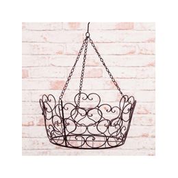 AltoBelli H&auml;ngekorb MIRELLA Blumenampel mit HERZ Metall 53x35 cm | Gr.: onesize