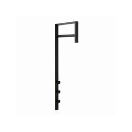 ebuy24 Garderobenst&auml;nder Pisa Schwarz 3 x 30 cm | Gr.: onesize