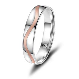 Marrya Ring 'MARRYA SI-28 Ehering aus Silber' Damen Gr&ouml;&szlig;e 64 rosegold