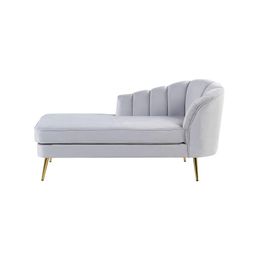 Beliani Chaiselongue ALLIER in Grau/Gold - (W) 150 x (H) 75 x (L) 76 cm rechtsseitig | Gr.: onesize