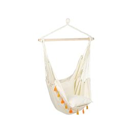 Beliani H&auml;ngesessel VARENA in Beige/Orange - (W) 96 x (H) 125 x (L) 55 cm | Gr.: onesize