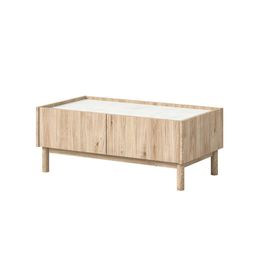 home24 Couchtisch SKOV in Marmor Wei&szlig; Dekor | Gr.: onesize