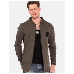 Cipo & Baxx Cipo & Baxx Sweatjacke in khaki | Gr.: L