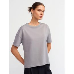 Dilvin T-Shirts Damen Gr&ouml;&szlig;e S hellgrau