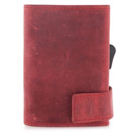 SecWaL Kreditkartenetui Geldb&ouml;rse RFID Leder 9 cm Damen Gr&ouml;&szlig;e XS/XL rot