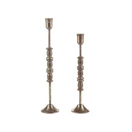 Beliani 2er-Set Kerzenst&auml;nder SALAMINA in Gold | Gr.: onesize