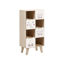 Beliani Regal RUPERT in Braun/Wei&szlig; - (W) 40 x (H) 79 x (L) 25 cm | Gr.: onesize