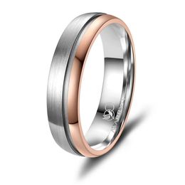 MARRYA Ring 'MARRYA TI-16 Ehering aus Titan' female size 60 Rose gold