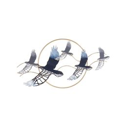 Beliani Wandobjekt TELLURIUM Gold/Blau/Schwarz - (W) 92 x (H) 50 x (L) 5 cm Horizontal | Gr.: onesize