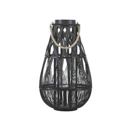 Beliani Laterne TONGA in Schwarz - (W) 34 x (H) 56 x (L) 34 cm | Gr.: onesize