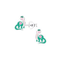 Alexander York Kinderohrstecker DINOSAURIER LANGHALS in 925 Sterling Silber, 2-tlg. | Gr.: onesize