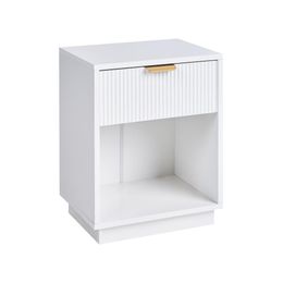 Beliani Nachttisch SUMMERVILLE in Wei&szlig; - (W) 40 x (H) 50 x (L) 30 cm | Gr.: onesize