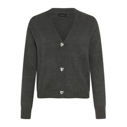 Laura Scott Strickjacke in grau m&eacute;lange | Gr.: 48/50