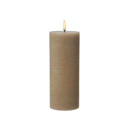 Uyuni LED Kerze PIA Rustik-Optik Echtwachs Timer H: 20cm in beige | Gr.: onesize