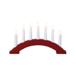 STAR TRADING Roter Lichterbogen ,Bea' aus Holz, 7-flammig, E10 Leuchtmittel, stromb | Gr.: onesize